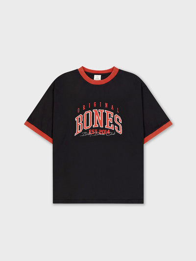 False Start Ringer Tee - Washed black | Billy Bones Club