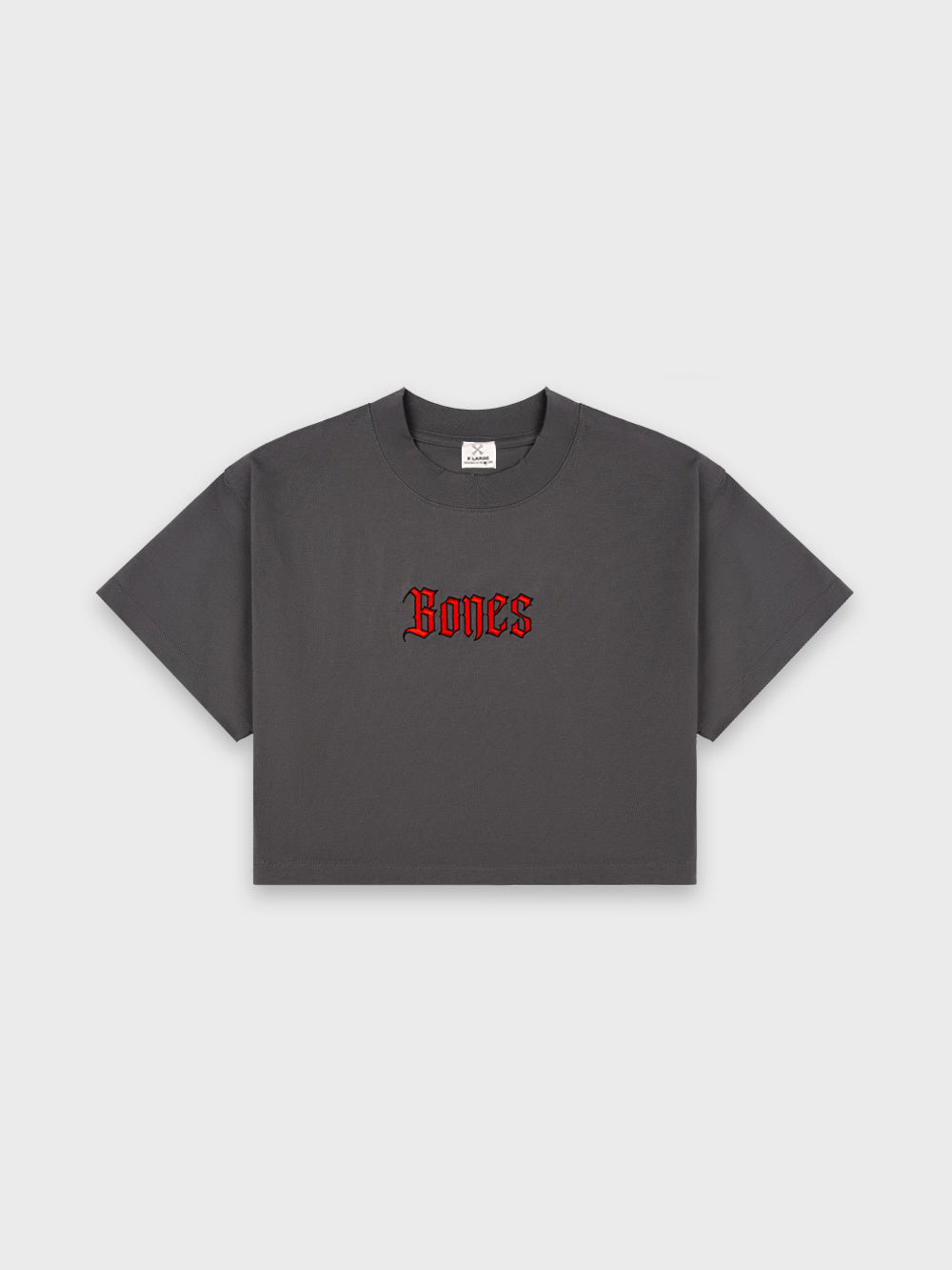 Gothic Cropped Tee - Washed Black | Billy Bones Club