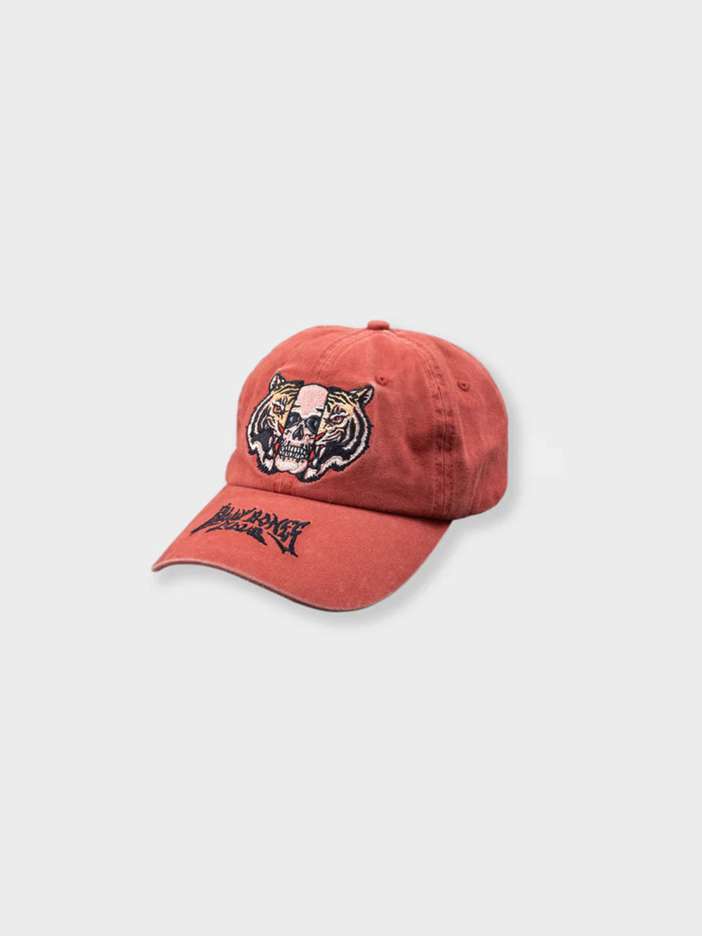 Skull Flash Dad Cap - Sun Faded Red | Billy Bones Club