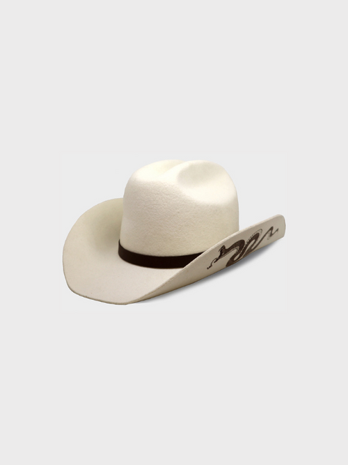 Serpent Cowboy Hat - Off White | Billy Bones Club