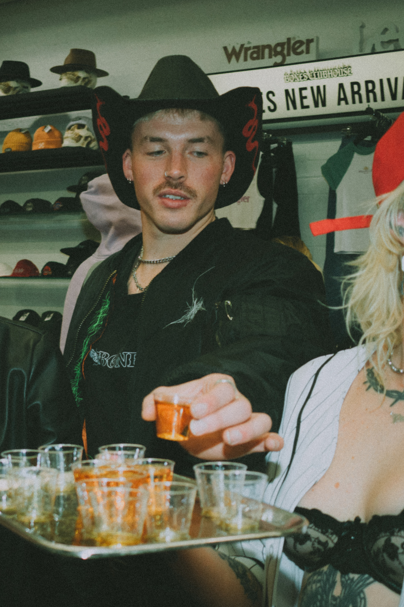 Serpent Cowboy Hat - Black | Billy Bones Club